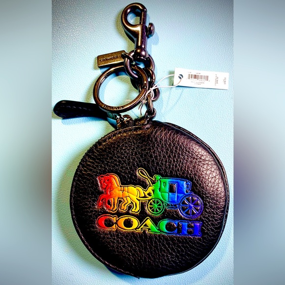 Coach | Bags | Nwt Coach Circular Coin Pouch With Horse And Carriage ...